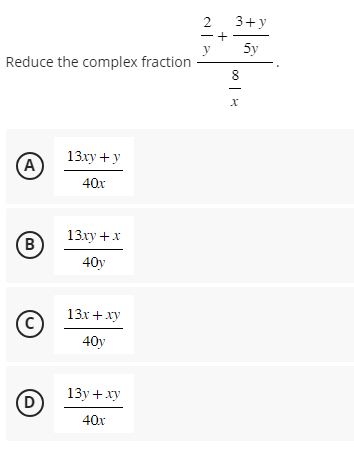 Solved Reduce the complex fraction | Chegg.com