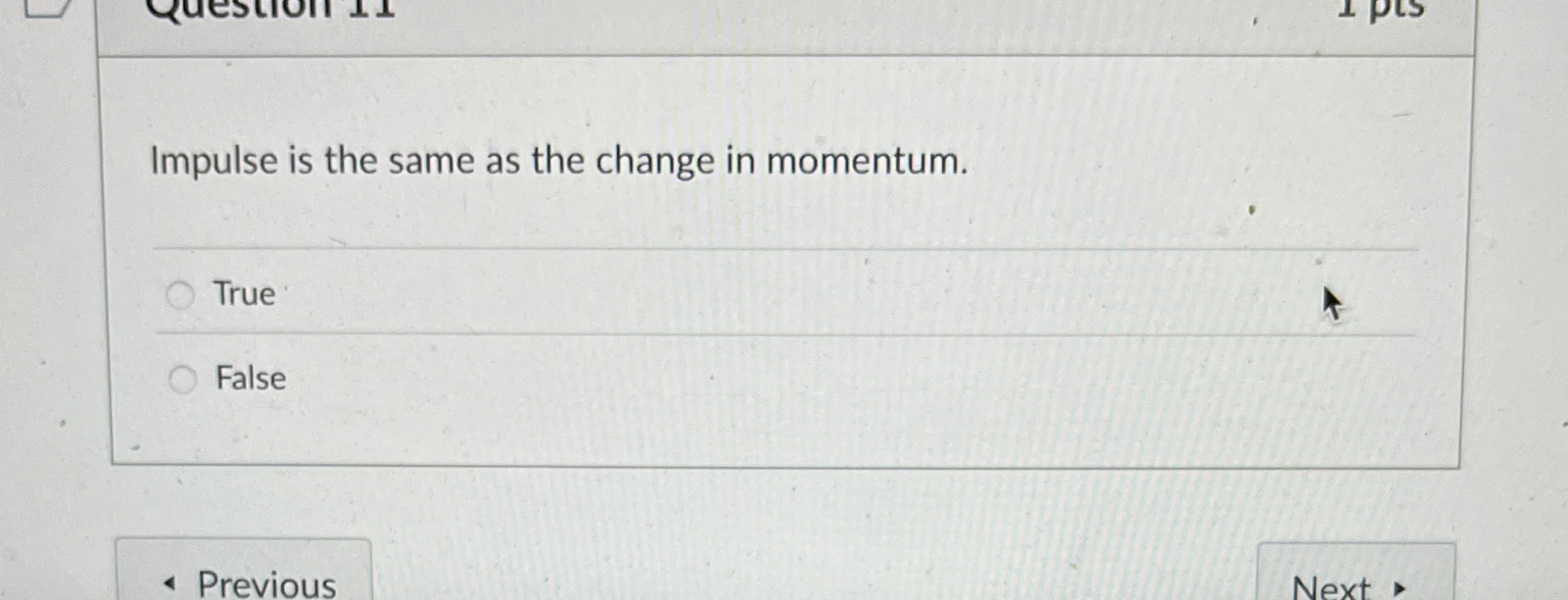 Solved Impulse is the same as the change in | Chegg.com