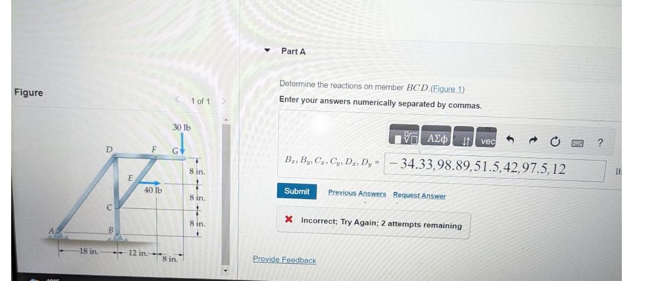 Solved Part AFigureBx,By,Cx,Cy,Dx,Dy=Previous AnswersRequest | Chegg.com