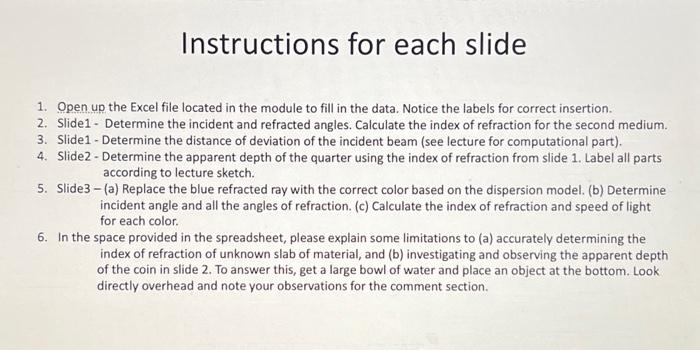 Comment section: Instructions for each slide 1. Open | Chegg.com