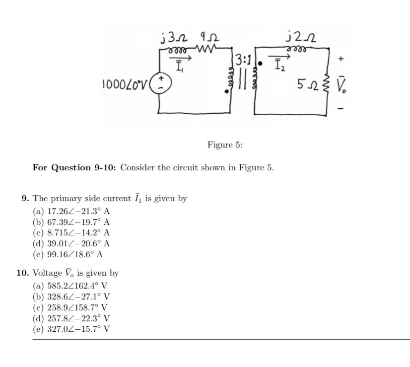 Solved Figure 5:For Question 9-10: Consider the circuit | Chegg.com