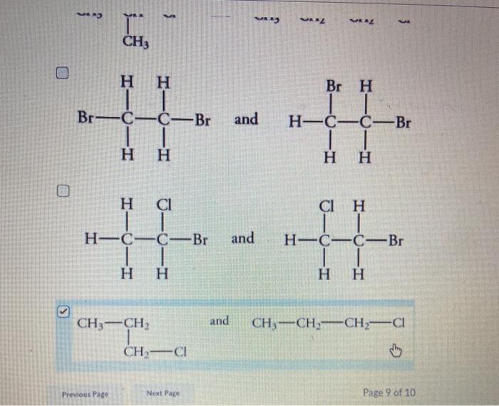 Solved Isomerism (Section 27) Select TWO pairs of structures | Chegg.com