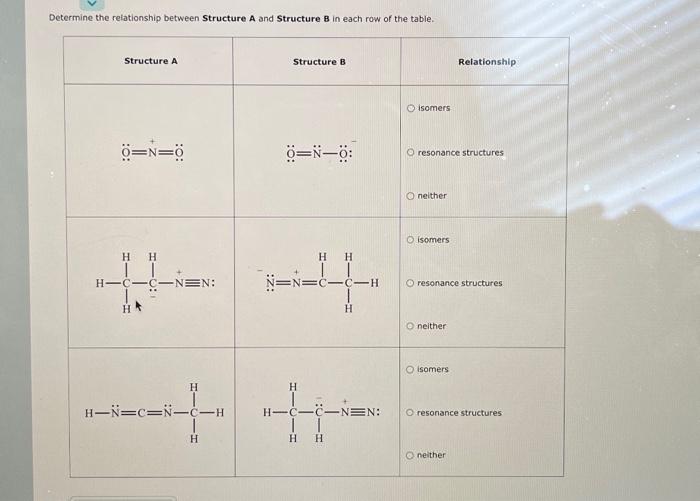 Solved Determine the relationship between Structure A and | Chegg.com