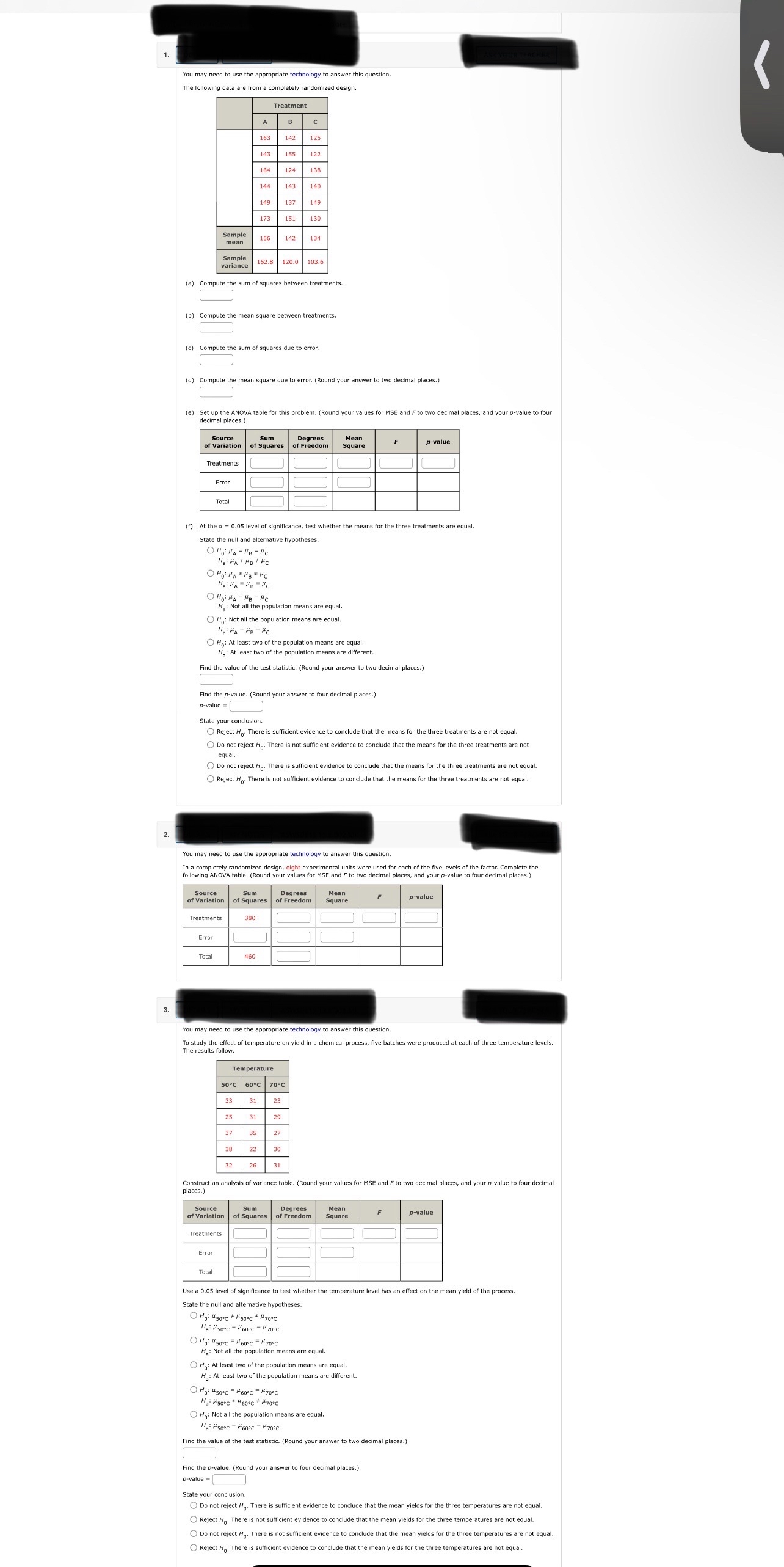 Solved Answer All Parts Of Question 1 ﻿question 2 ﻿and 1140