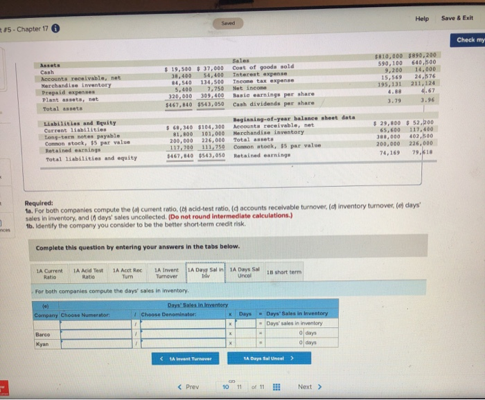 Solved Eignment 15 - Chapter 17 Help Save & Exit Check my | Chegg.com