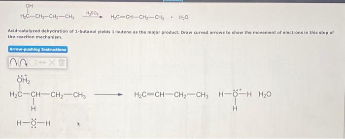 Solved Acid-catalyzed dehydration of 1-butanol yields | Chegg.com