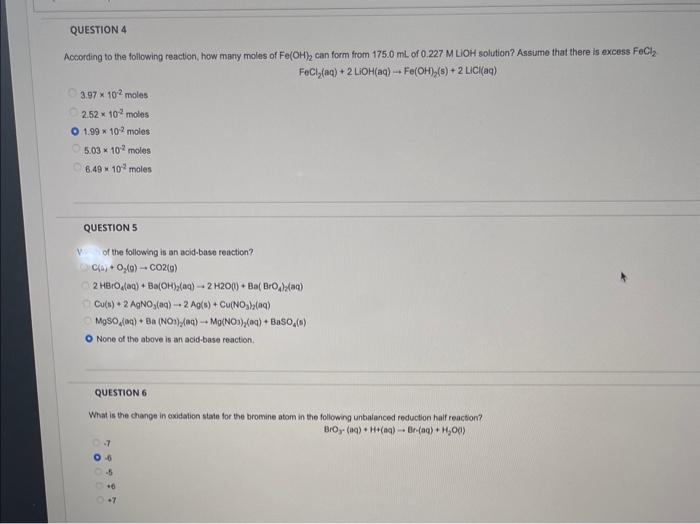Solved According to the following reaction, how many moles | Chegg.com