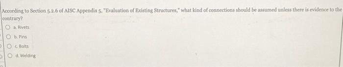 Solved According to Section 52.6 of AISC Appendix 5, | Chegg.com