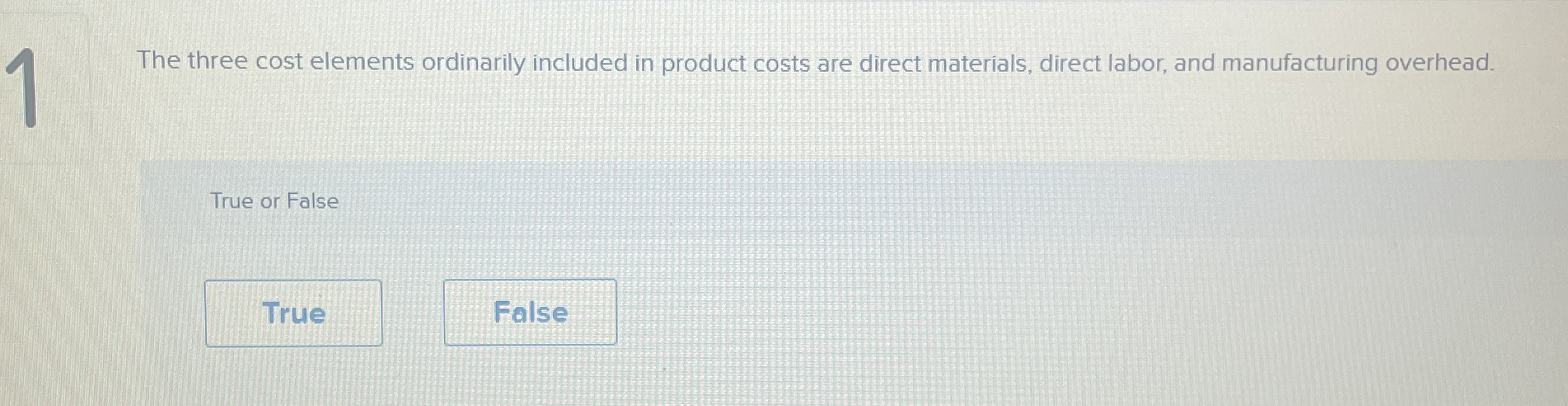 Solved The three cost elements ordinarily included in | Chegg.com