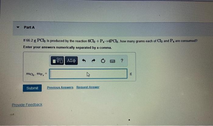 Solved If 66.2 gPCl is produced by the reaction | Chegg.com