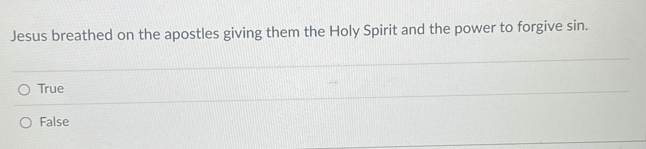 Solved Jesus breathed on the apostles giving them the Holy | Chegg.com