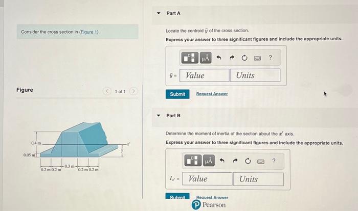 Solved Consider the cross section in (Fipure 1). Figure | Chegg.com