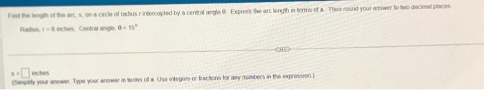Solved Rasin, f=8 nches, Central anghe, θ=15∘ (8) 4 actars | Chegg.com