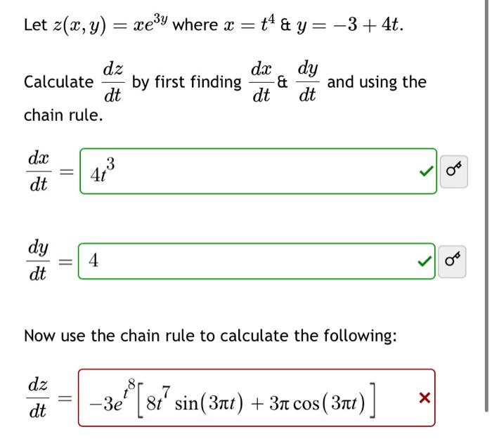 Solved Let z(x,y)=5x2−4y2 where x=7s+6t \& y=2s−3t. | Chegg.com