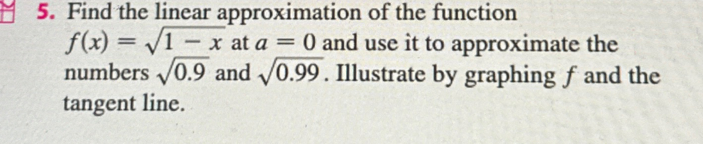Solved Find the linear approximation of the function | Chegg.com