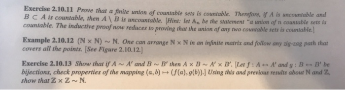 Solved Exercise 2.10.11 Prove that a finite union of | Chegg.com