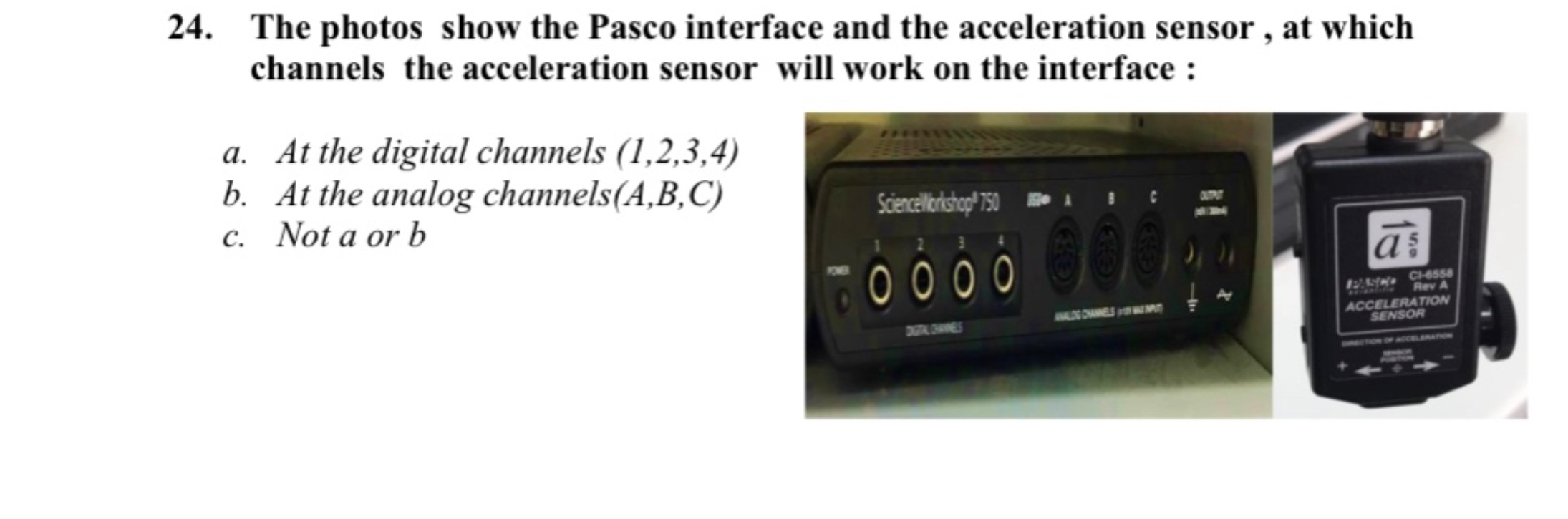 Solved The photos show the Pasco interface and the | Chegg.com