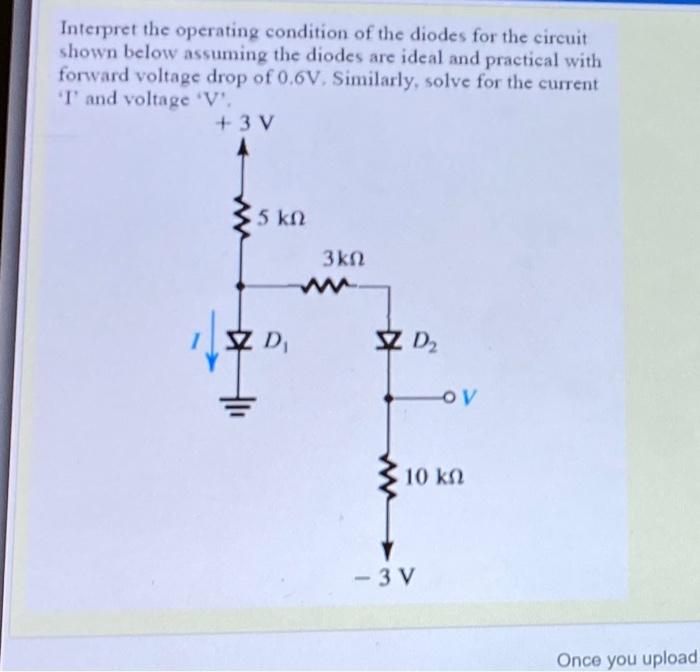 Solved Interpret the operating condition of the diodes for | Chegg.com