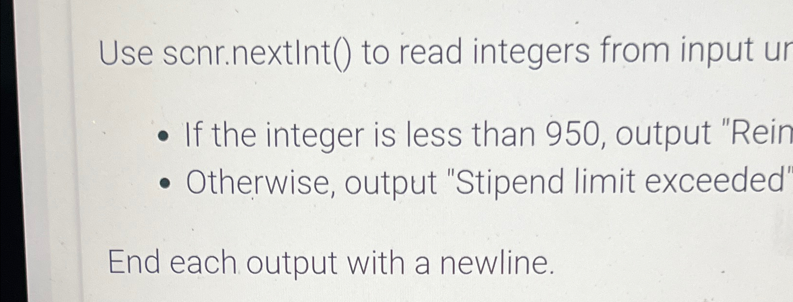 Use scnr.nextInt() ﻿to read integers from input urIf | Chegg.com