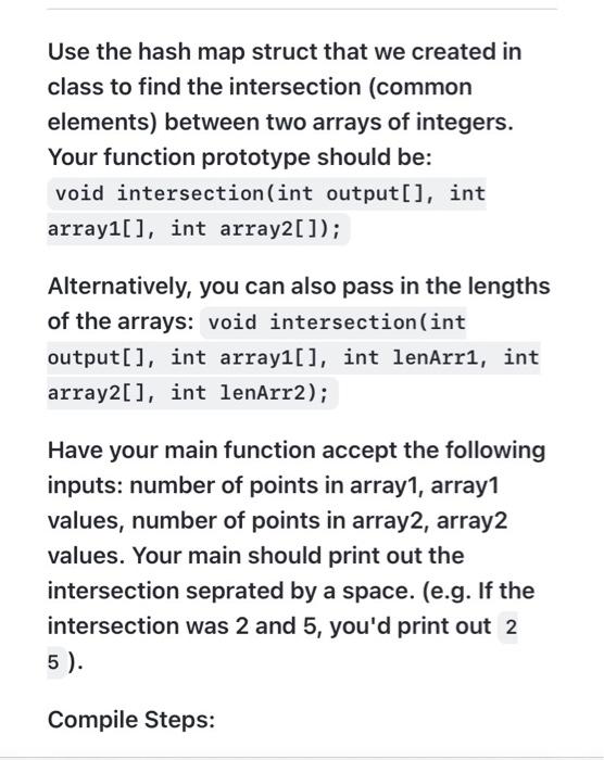 Solved Use the hash map struct that we created in class to | Chegg.com