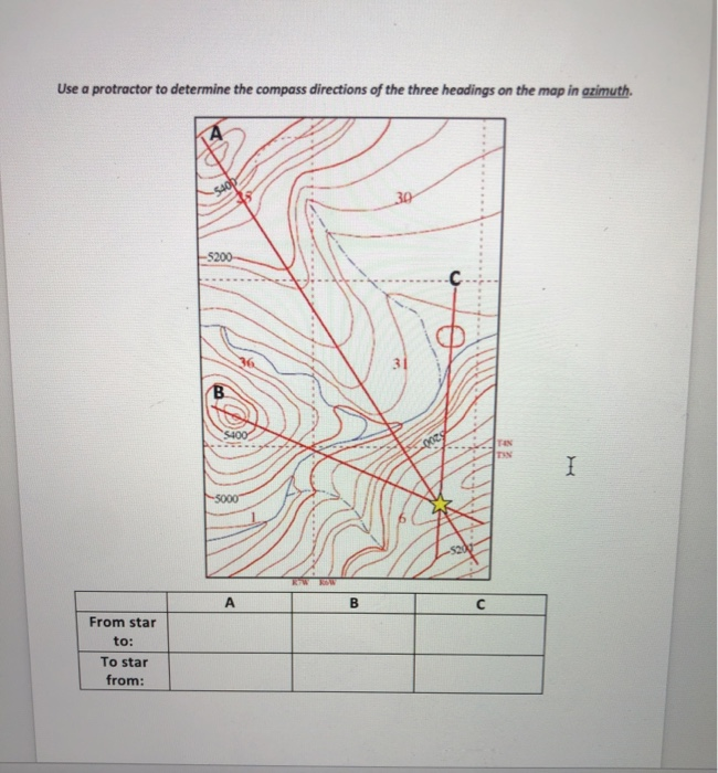 Solved Use a protractor to determine the compass directions | Chegg.com