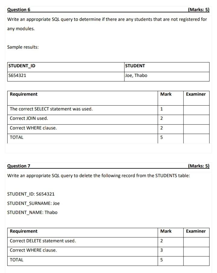 Solved Question 1 (Marks: 20) You are required to create the | Chegg.com