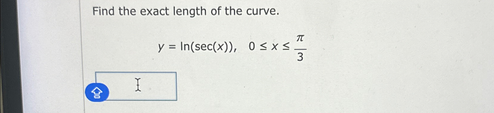 Solved Find the exact length of the | Chegg.com