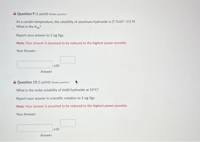 Solved A Question 9 (1 point) Retake question At a certain | Chegg.com