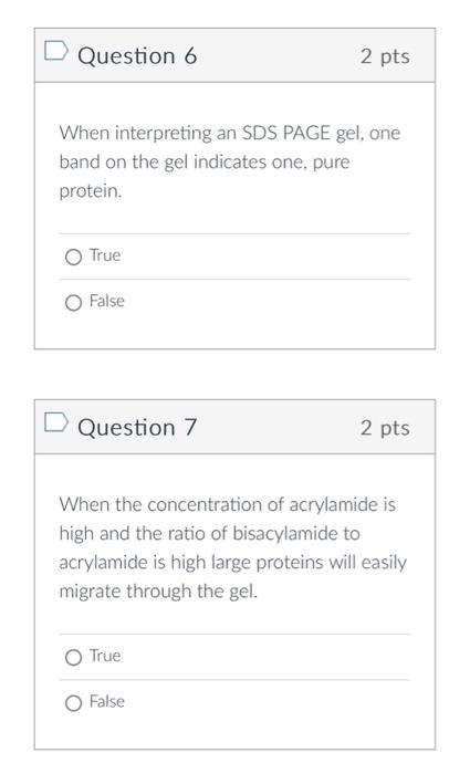 Solved When interpreting an SDS PAGE gel, one band on the | Chegg.com
