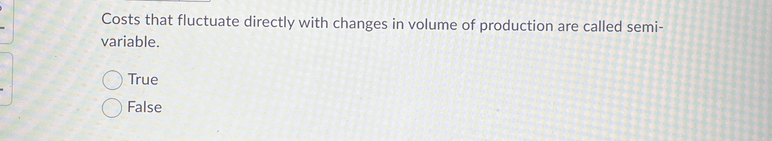 Solved Costs that fluctuate directly with changes in volume | Chegg.com