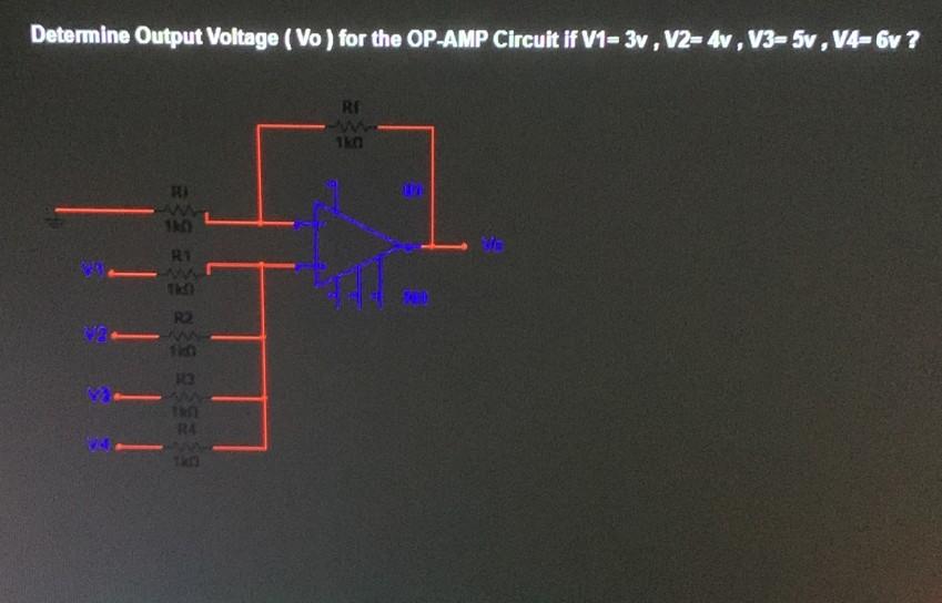 Solved Determine Output Voltage V0 For The Op Amp Circuit 5015