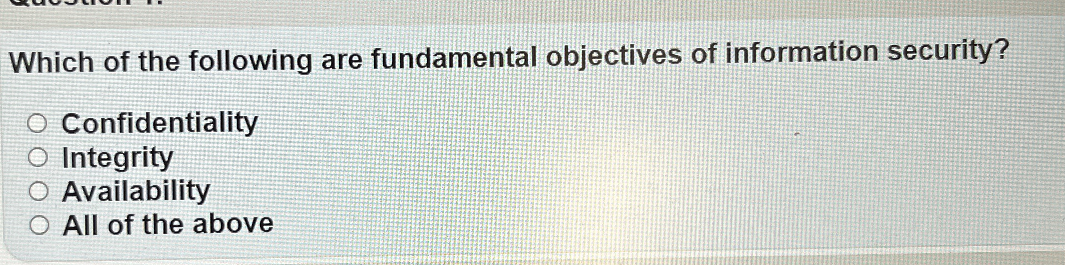 Solved Which of the following are fundamental objectives of | Chegg.com