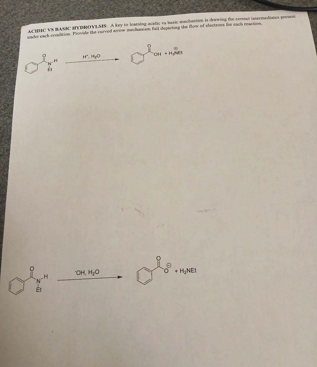 Solved ACIDIC VS BASIC HYDROYLSIS: A key to learning acidic | Chegg.com