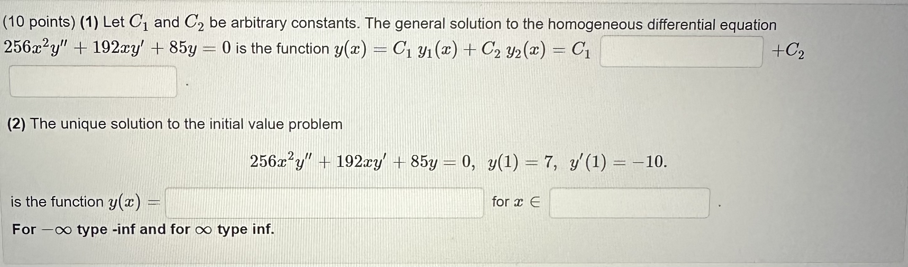 Solved (10 ﻿points) (1) ﻿Let C1 ﻿and C2 ﻿be arbitrary | Chegg.com