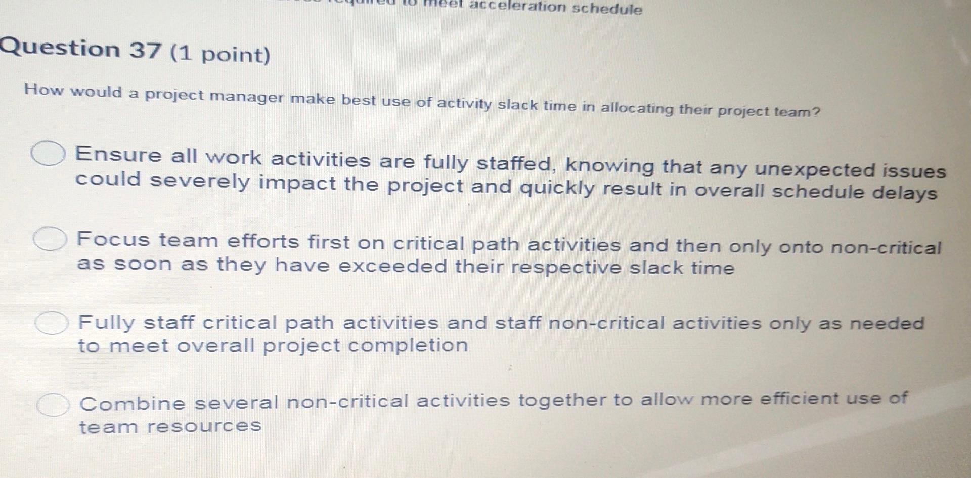 Solved acceleration schedule Question 37 (1 point) How would | Chegg.com