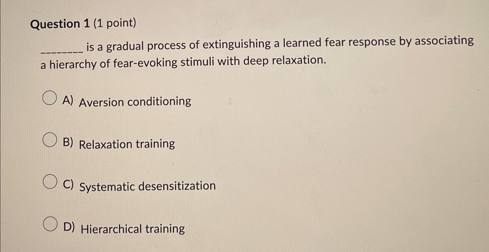 Solved Question 1 (1 ﻿point)is a gradual process of | Chegg.com
