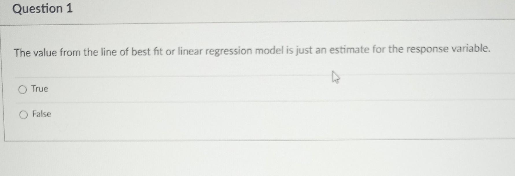 Solved The value from the line of best fit or linear | Chegg.com