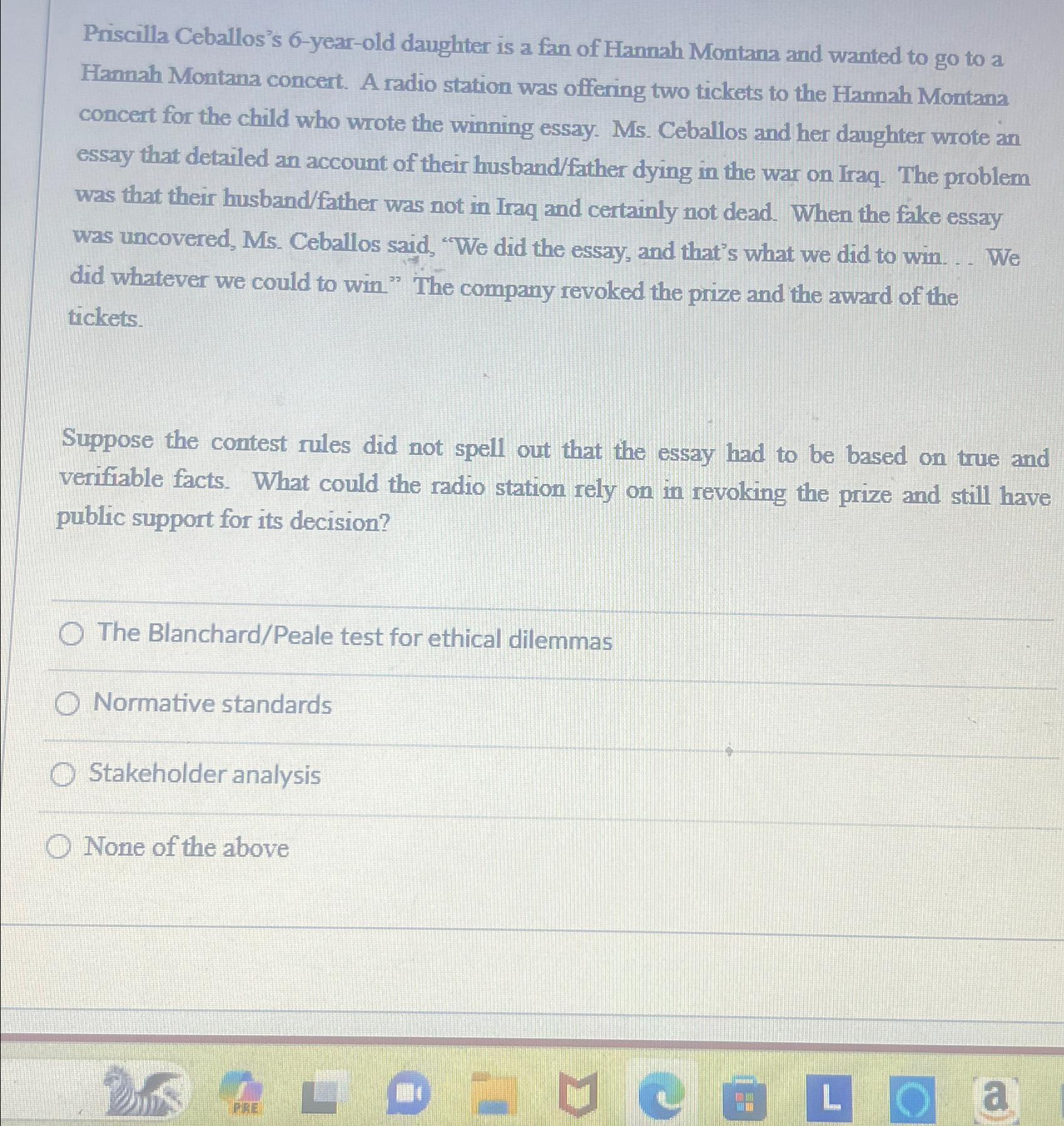 Solved Priscilla Ceballos's 6-year-old daughter is a fan of | Chegg.com