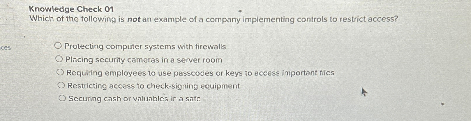 Solved Knowledge Check 01Which of the following is not an | Chegg.com