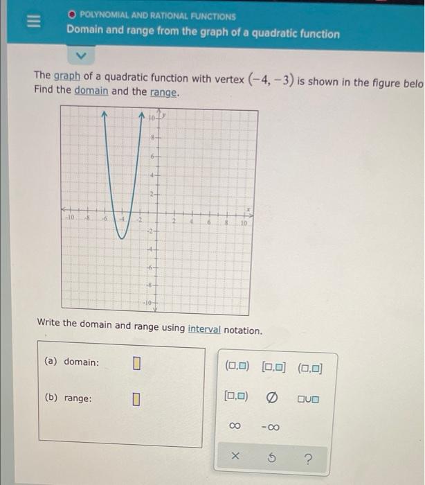 Solved III O POLYNOMIAL AND RATIONAL FUNCTIONS Domain and | Chegg.com