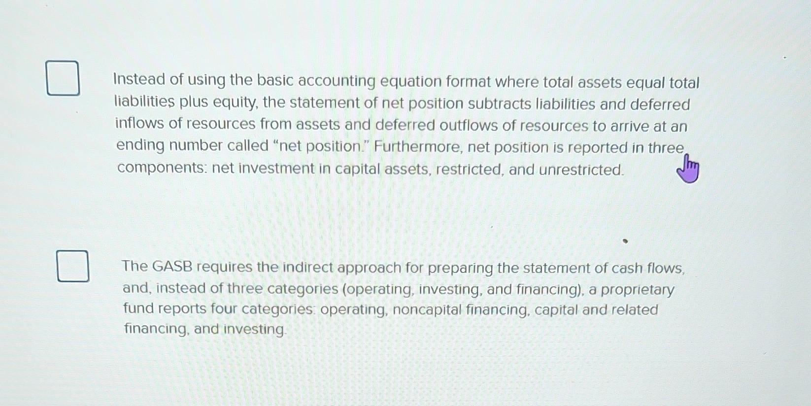 Solved From the list of statements below, select all the | Chegg.com