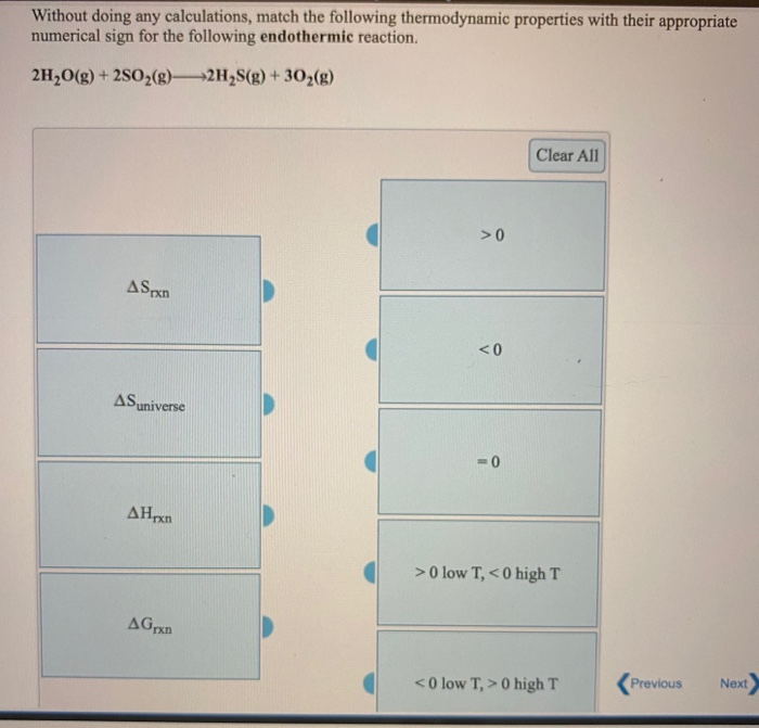 Solved Without doing any calculations, match the following | Chegg.com