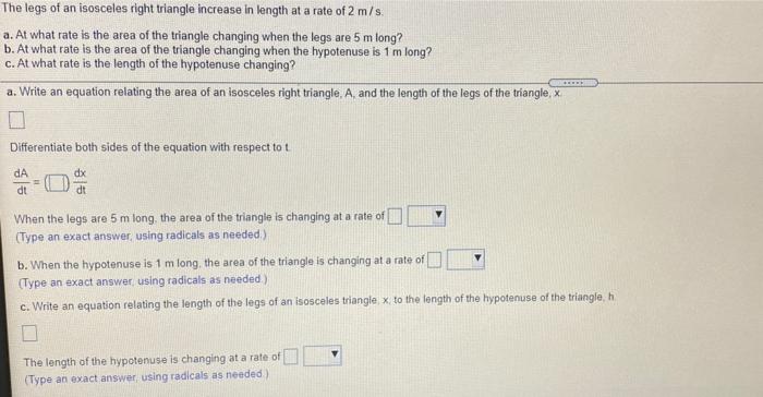 Solved A circle has an initial radius of 50 ft when the | Chegg.com