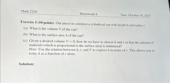 Solved Exercise 1 (10 points) Our aim is to construct a | Chegg.com