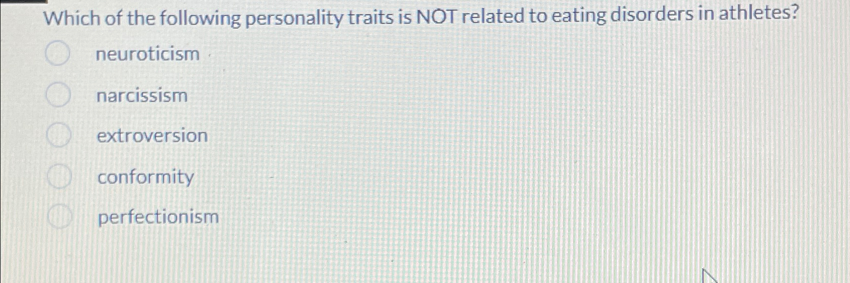Solved Which of the following personality traits is NOT | Chegg.com