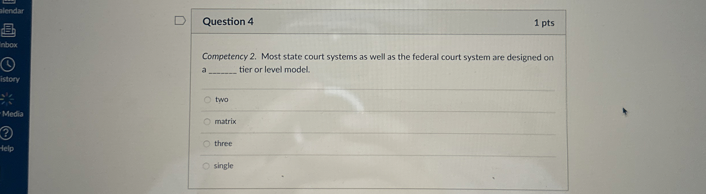 Solved Question 41 ﻿ptsCompetency 2. ﻿Most state court | Chegg.com