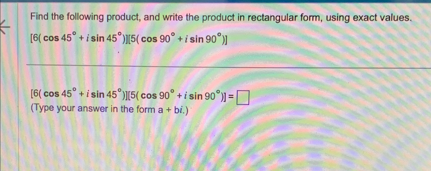 Solved Find the following product, and write the product in | Chegg.com