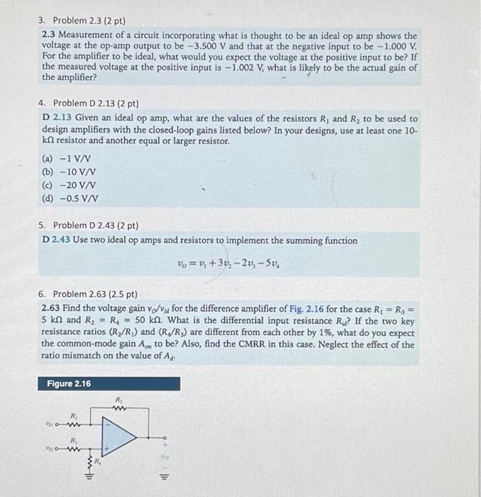 Solved 3. Problem 2.3 (2 pt) 2.3 Measurement of a circuit | Chegg.com