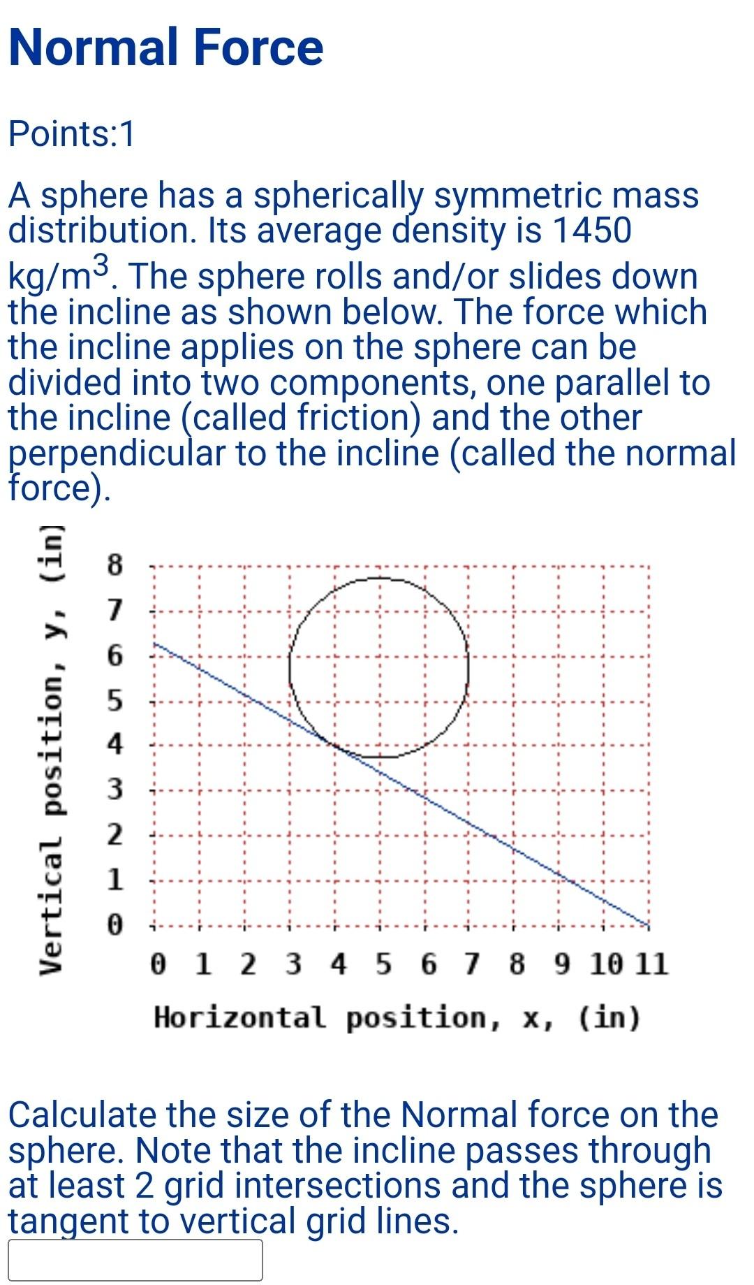 Solved Normal Force Points:1 A sphere has a spherically | Chegg.com
