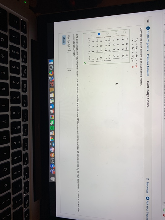 Solved Е 10 My Notes Ask Your Teache 0 37 0 75 Points